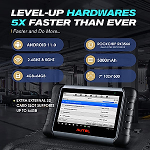 Autel MaxiPRO MP808S PRO Ver. w/ 11 OBD Adapters, 2-Year Free Update, 2024 Advanced ECU Coding Bidirectional Scan Tool, Same as MP900/ MS906S, Upgraded of DS708 DS808 MP808 30+ Service, Work w/ MV108S