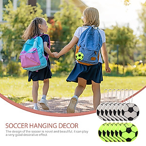 Kisangel 12pcs Reflector Pendant Child Safety Reflector Backpack Pendant Schoolbag Keychain Backpack Reflectors Soccer Hanging Decor School Bag Hanging Ornament