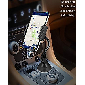 Lorima Cup Holder Phone Mount with A Flexible Gooseneck, Cup Holder Phone Holder for iPhone 13/13 Pro/13 Pro Max, 12 Pro Max/12/11/XS/Samsung Galaxy, Fits All 4-6.7in Smartphones