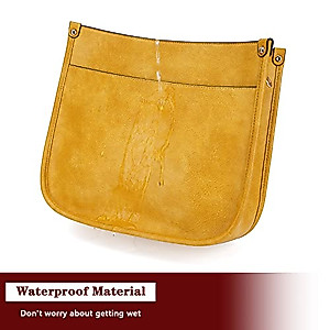 HKCLUF Crossbody Bag Purse for Women Set Leather Hobo Handbag Purse and Wallet Set With 2PCS Adjustable Guitar Leopard Strap Crossbody Bag(Yellow)