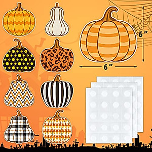 45 Pcs 6'' Pumpkin Bulletin Board Cutouts for Fall Halloween Thanksgiving Classroom Pumpkin Party Decorations Farmhouse Accents