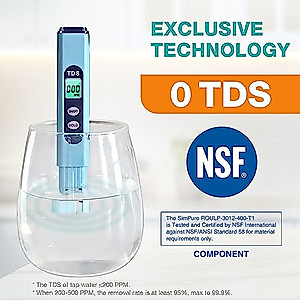 SimPure T1-400 Series RO Filter Replacement Cartridge, 12 Months Replacement Cartridge, Model Number: SimPure ROULP-3012-400-T1 (1 Pack)