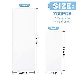 Whaline 700 Pieces Non-Woven Wax Strip, Hair Removal Wax Strips Body and Facial Wax Muslin for Arms, Legs, Underarm Hair, Eyebrow, Bikini of Women and Men (Small and Large)