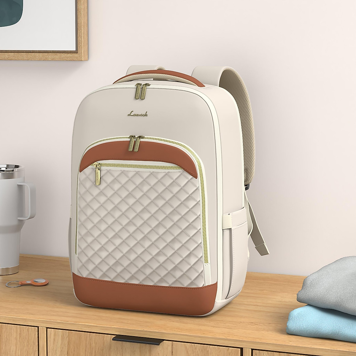 LOVEVOOK Laptop Backpack for Women Teacher/Nurse Backpack Purse Computer Bag Work Travel Backpack Men Business Bookbag with USB Charging Port College Students Backpack