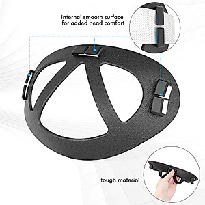 Head Back Padding for Oculus Quest 2, Gravity Pressure Balance Cushion Comfortable Soft TPU Pad for VR Head Strap, Non-Slip Head Protector VR Accessories