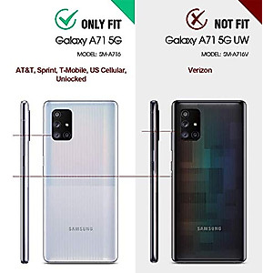 Poetic Revolution Series for Samsung Galaxy A71 5G Case, [Not Fit Verizon A71 5G UW] [Not Fit A71 4G] Full-Body Rugged Shockproof Protective Cover with Kickstand and Built-in-Screen Protector, Blue