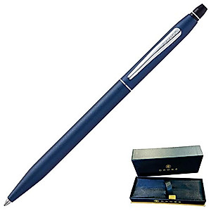 Dayspring Pens Cross Pen | Personalized Cross Click Ballpoint Pen - Midnight Blue. Custom Name Engraved. AT0622-121. Comes in Cross Gift Case. | Engraving