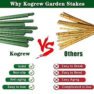Kogrew 7Feet 25Pcs Plant Stakes Garden Tomato Sticks Supports for Potted Cucumber Strawberry Bean