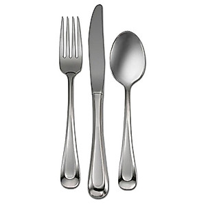 Oneida Satin Sand Dune 12 Piece Everyday Flatware Set, Service for 4 , 18/0 Stainless Steel, Silverware Set, Dishwasher Safe