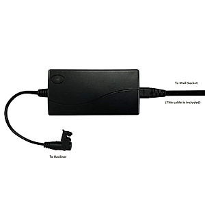 STAIGO Electric Sofa Recliner Transformer Charger or Lift Chair Power Adapter 29V 2A for Okin Limoss Pride Golden Lazboy Berkline Med-Lift+ AC/DC Power Cable