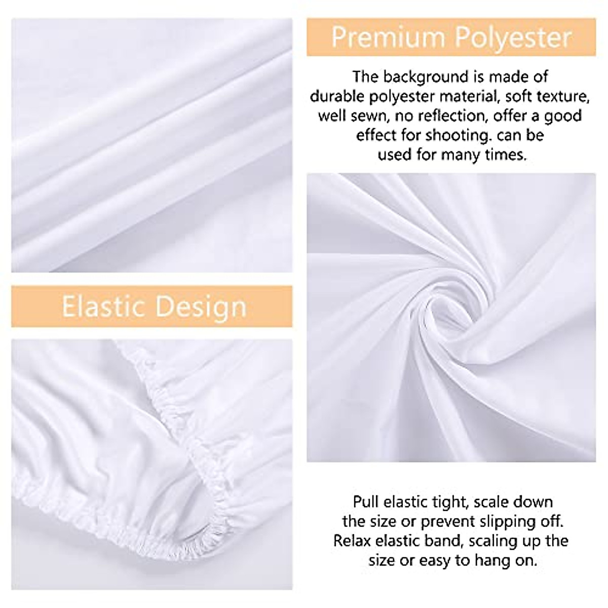 White Round Backdrop 6.5x6.5ft Polyester White Circle Backdrop Cover for Wedding Birthday Parties Baby Shower Photography Background