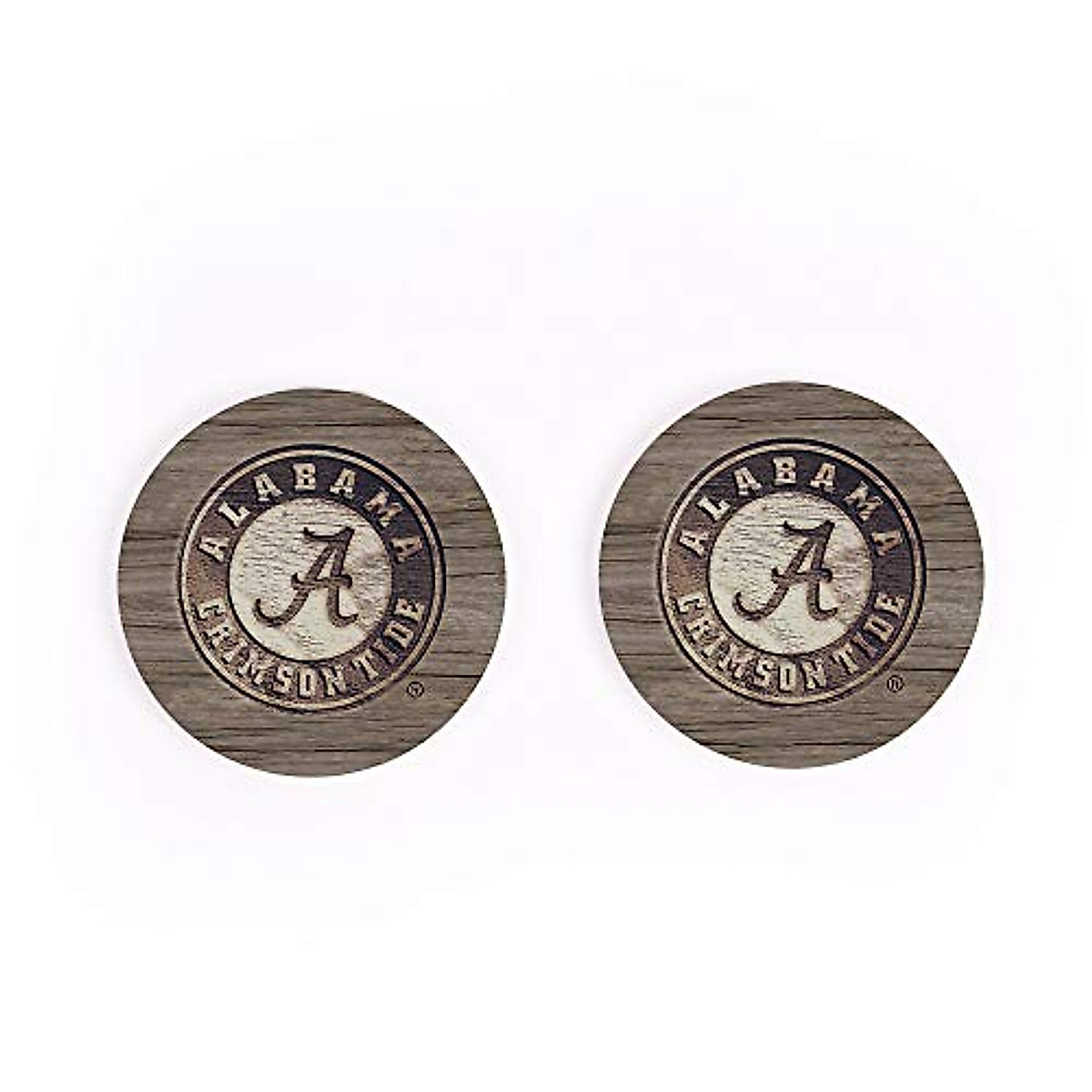 University of Alabama Crimson Tide NCAA Team Logo 2.75 x 2.75 Absorbent Ceramic Car Coasters Pack of 2