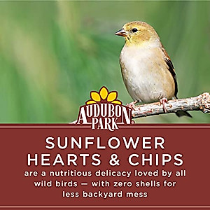 Audubon Park Sunflower Hearts & Chips Wild Bird Food, No Mess Sunflower Seeds for Birds, 5-Pound Bag