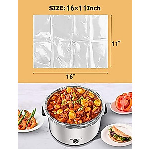 FASOZUKA Slow Cooker Liners 40×Cooking Bags Small Size Disposable Pot Liners, Fit 1QT to 3QT for Slow Cooker Cooking Trays Suitable for Oval & Round Pots 11"x 16", 40 Liners (40)