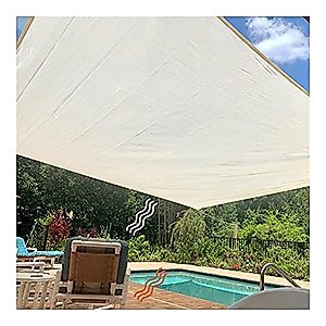 ALBN-Shading net Outdoor Shading Netting 80% Shading Rate HDPE Anti-UV for Garden Balcony Window with Free Universal Buckle (Color : White, Size : 2x3m)