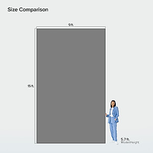 LimoStudio 9 x 15 feet / 108 x 180 inch Gray Photography Backdrop Screen Background, Premium A+ Grade High 150GSM Density Thicker Than Standard for Professionals with 3 Spring Clamps, Grey, AGG3033