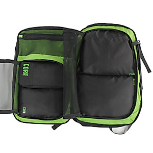 COR Surf Carry On Travel Backpack Bundle | Island Hopper Travel Backpack with Toiletry Bag and Compression Packing Cube Set (38L, Black)