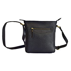 Zinda Genuine Leathers Women's Handbag Crossbody Shoulder Sling (Navy)