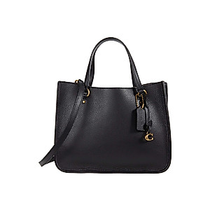 Coach Polished Pebble Leather Tyler Carryall 28 B4/Black One Size