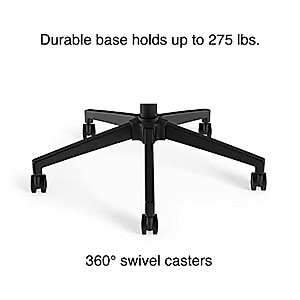 Union & Scale Prestige Marrett Fabric/Mesh Swivel Task Chair, Black, 2/Pack (Un53249-Ccvs)