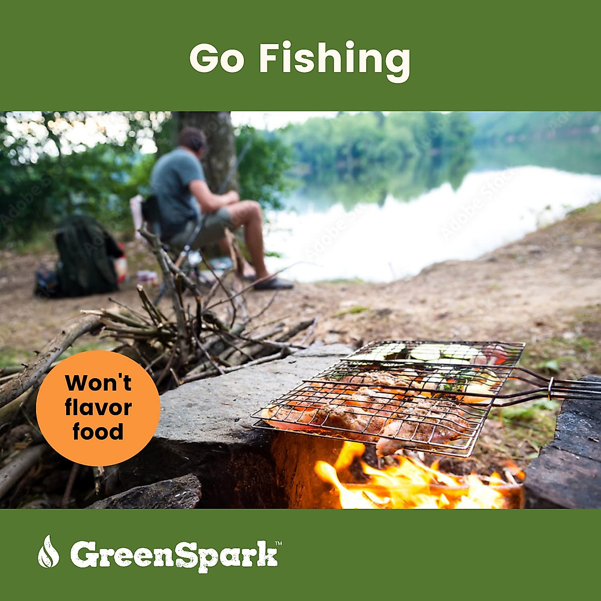 GreenSpark Firesticks Fire Starters for Fire Pit, Campfire, FireplaceBBQ Grill, Wood & Pellet Stove, Camping, Survival Safety Kit, Fast Lighting, Long Burn, Waterproof, Indoor Outdoor Use (48 Count)