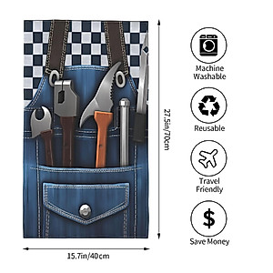 Heantstoy Happy Father's Day Tools Hand Towel Soft Bath Towel Kitchen Tea Dish Towels Bathroom Decorations Housewarming Gifts 27.5in X 15.7in