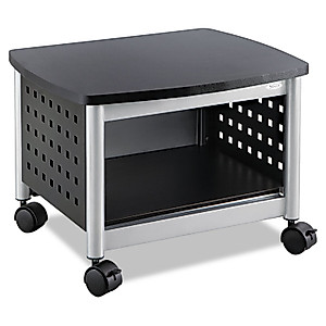 Safco Products Scoot Underdesk Printer Stand 1855BL, Black, Powder Coat Finish, Swivel Wheels for Mobility