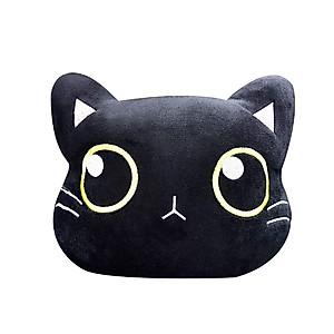 Hhhong Cute Cat Owl Cartoon Car Neck Pillow Headrest Car Seat Belt Shoulder Pad Sets Travel Mat Cat Rearview Mirror Cover (Color : 1pc seat Belt Cover)