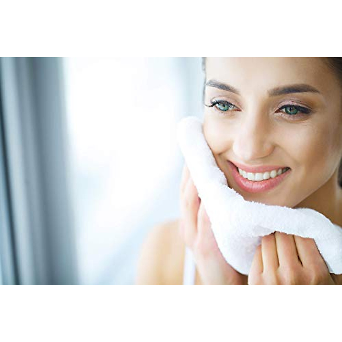 Raymond Clarke® Washcloths, Face Towels Cotton White Twelve Pack, 12x12 inch, Ultra Soft face Cloths White, Spa Towels, fingertip Towels, Nail Towels (White, 12)