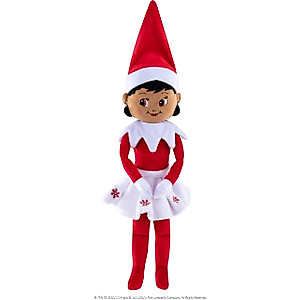 The Elf on the Shelf Plushee Pals - 17-inch Scout Elf Plush Toys - Huggable and Lovable Brown Eyed Girl Stuffed Elf Plush