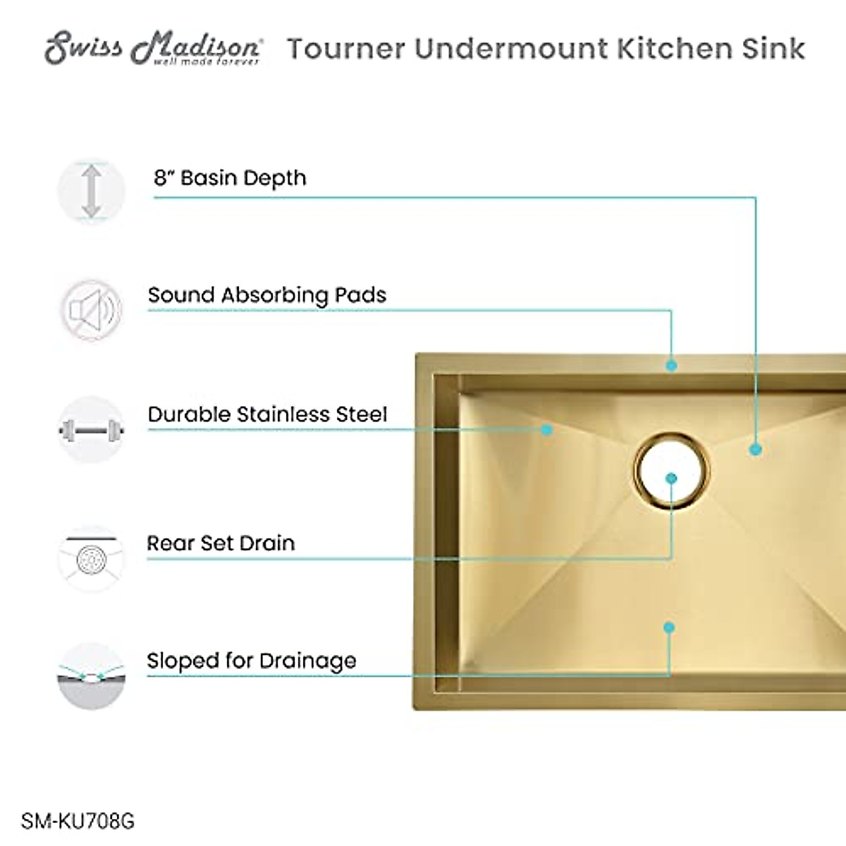 Swiss Madison Well Made Forever SM-KU708G, Gold