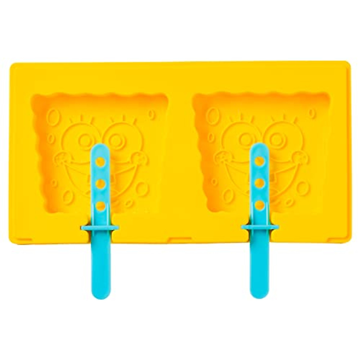 Silver Buffalo Nickelodeon's Spongebob Squarepants 2pc Popsicle Maker Set, Regular, yellow