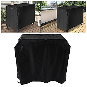 Garden kit Outdoor Mobile Dining Car Cover Waterproof Sun Protection Griddle Cover 420D Silver Coated Oxford Cloth BBQ Grill Shade(黑色)