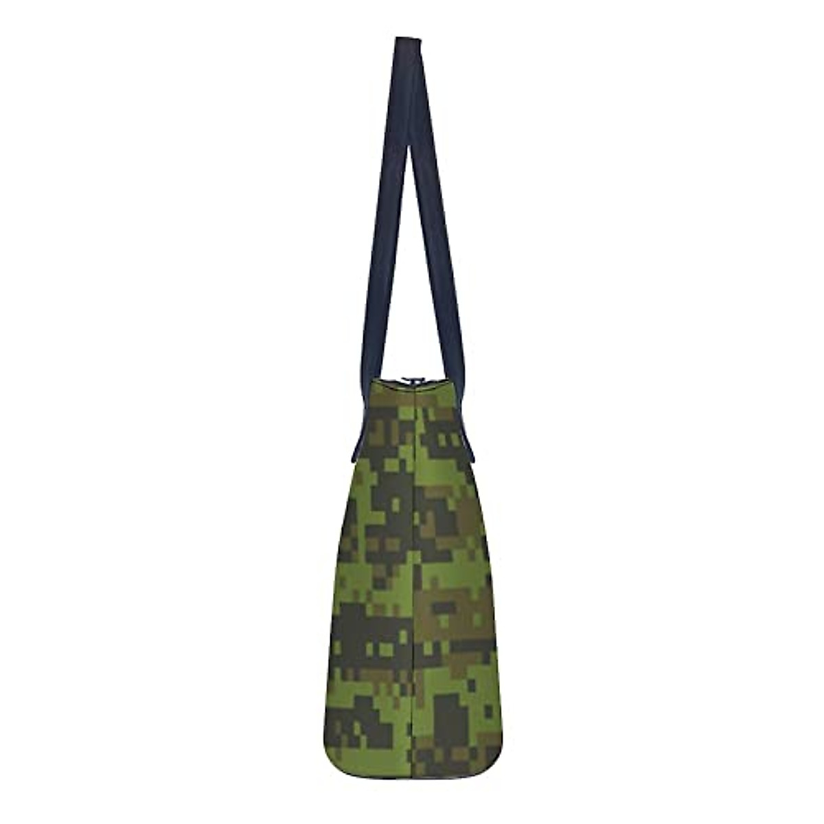 Woodland Digital Camo Pattern Women's Tote Bag PU Leather Shoulder Bag Handbags Purse For Work Shopping Travel