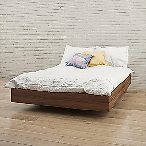 Nexera Alibi Full Size Platform Bed, Walnut