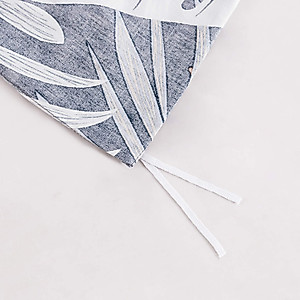 YuHeGuoJi Tropical Duvet Cover King 100% Cotton Blue Botanical Duvet Cover Soft 3 Pcs Set 1 Palm Leaves Plant Print Duvet Cover with Zipper 2 Pillowcases Botanical Bedding Breathable Comfortable