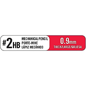 BIC Velocity Strong Lead Mechanical Pencils, With Colorful Barrel, Thick Point (0.9mm), 5-Count Pack Mechanical Pencils With Erasers