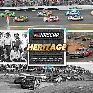 TF PUBLISHING 2024 Nascar Heritage Wall Calendar | Large Grids for Appointments and Scheduling | Vertical Monthly Wall Calendar 2024 | Home and Office Organization | Premium Gloss Paper | 12"x12"