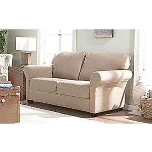 Mysummer 4PCS Round Furniture Bun Feet Walnut Finished 2.56inch Tall Wood Sofa Legs Replacement for Armchair Couch Sofa Cabinet Chair Loveseat Ottoman Dresser Legs