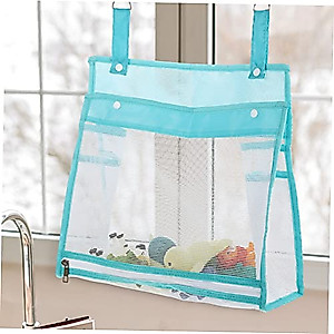 TOYANDONA 2pcs Toy Storage Mesh Bag Bathtub Hanging Bag Shower Toy Storage Organizer Bath Toy Organizer for Tub Wall Hanging Toys Bag Bathtub Toy Holder Tub Toys Toy Basket Square Baby Net