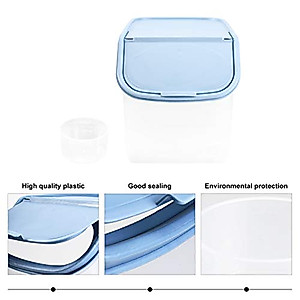 Cabilock Rice Storage Bin Cereal Containers Large Dispenser Food Storage Containers Kitchen Pantry Storage Containers for Sugar Flour and Baking Supplies Blue
