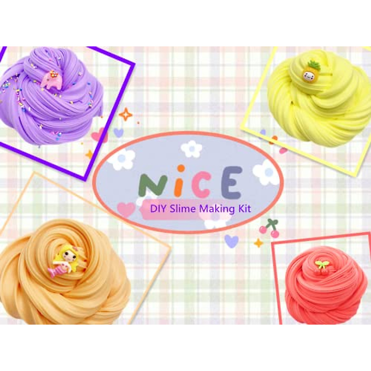 10 Pack Butter Slime Kits, Kids Party Favors, Goodies Bag Toy, Stretchy Clay Sludge, Game Prize, School Education, Stocking Stuffers, Birthday Gifts for Girls Boys