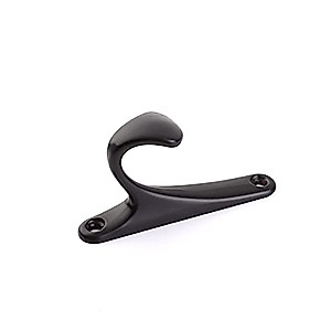 2 Pack Matte Black Hook, Wall Mounted Heavy Duty Towel Hooks Metal Robe Hook Kitchen Hanger Sturdy Coat Locker Single Hooks for Hanging Coat Towel Key Bag Scarf