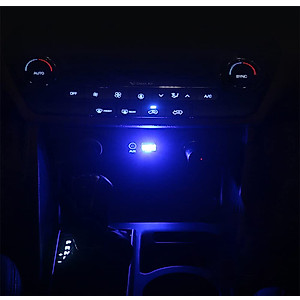 Miytsya 4 PCS USB-LED Car Interior Atmosphere Lamp, Night Led Decoration Mini USB Light, Ambient Lighting Kit, Charging for Interior Led Lights (Blue)