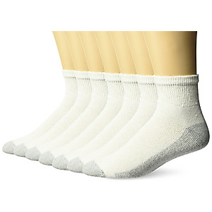 Hanes mens Freshiq Ankle 7-pack (Includes 1 Free Bonus Pair) Casual Sock, White, 6 12 US