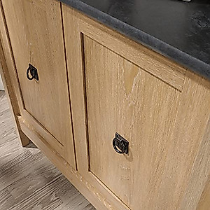 Sauder August Hill Bookcase, L: 32.28" x W: 15.51" x H: 71.89", Dover Oak Finish