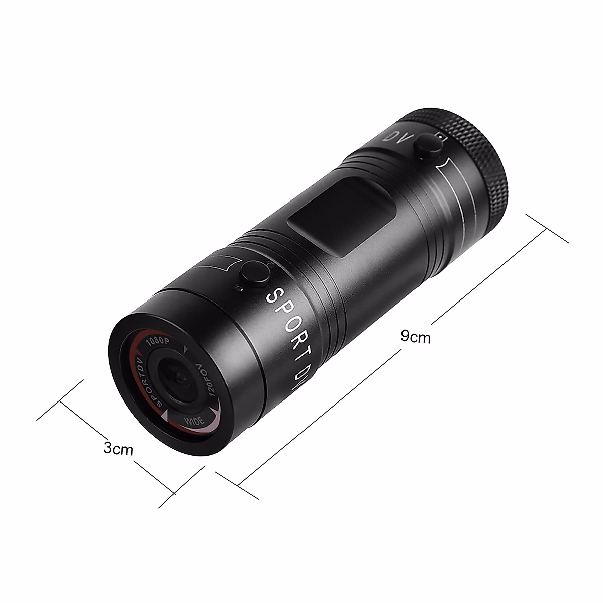 SYH&AQYE Sport Action DV Camera, Full HD 1080P Portable Bike Helmet Camera, Waterproof 120 Degrees Car Camera for Hunting, Fishing, Hiking, Biking, Outdoor Sports