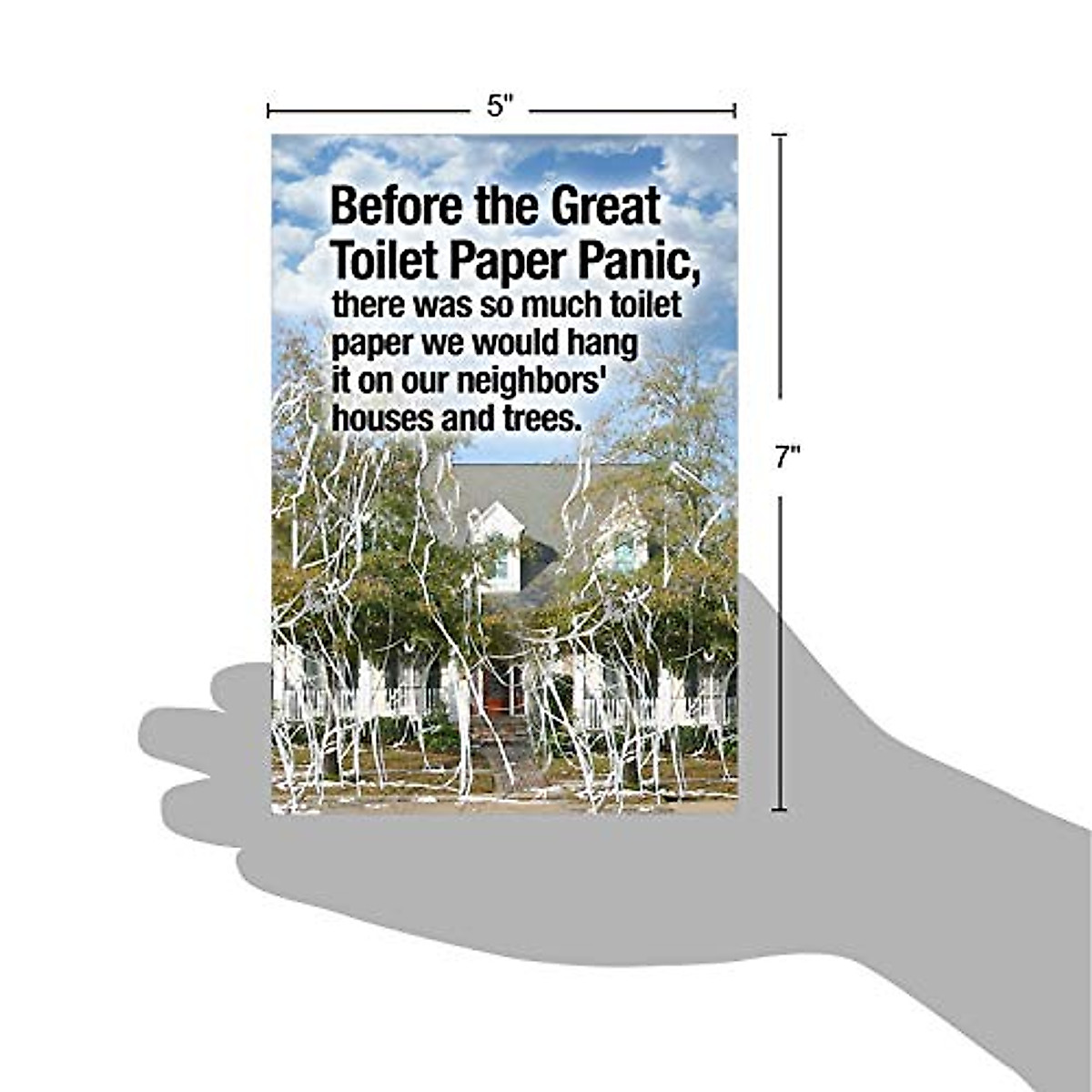 NobleWorks - Funny Happy Birthday Card with Envelope - Hilarious Quarantine, Toilet Paper Humor Greetings - Toilet Paper Panic C3700BDG