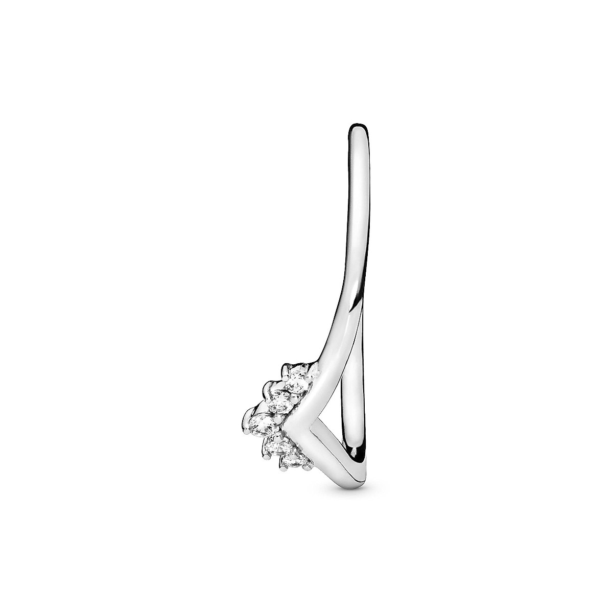 Pandora Jewelry Tiara Wishbone Cubic Zirconia Ring in Sterling Silver, Size 6