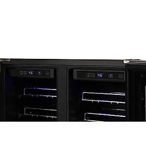 THOR Kitchen Freestanding/Under-Counter 24-Inch Dual Zone Wine Cooler in Stainless Steel - Model TWC2402
